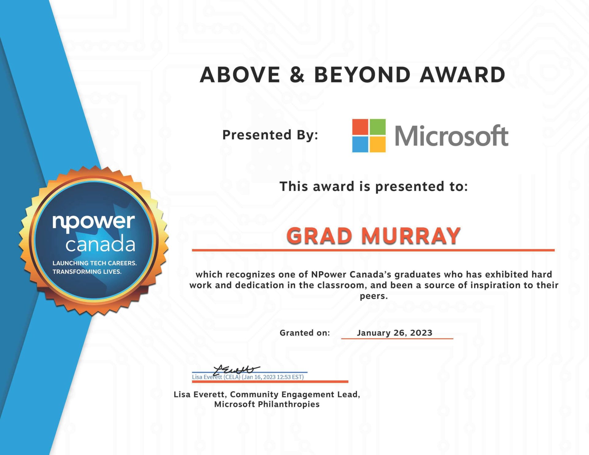 NPower Canada’s January 2023 National Graduation Ceremony | NPower Canada